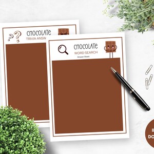 8 Printable Chocolate Games, Fun Chocolate Day Activities for Kids and ...