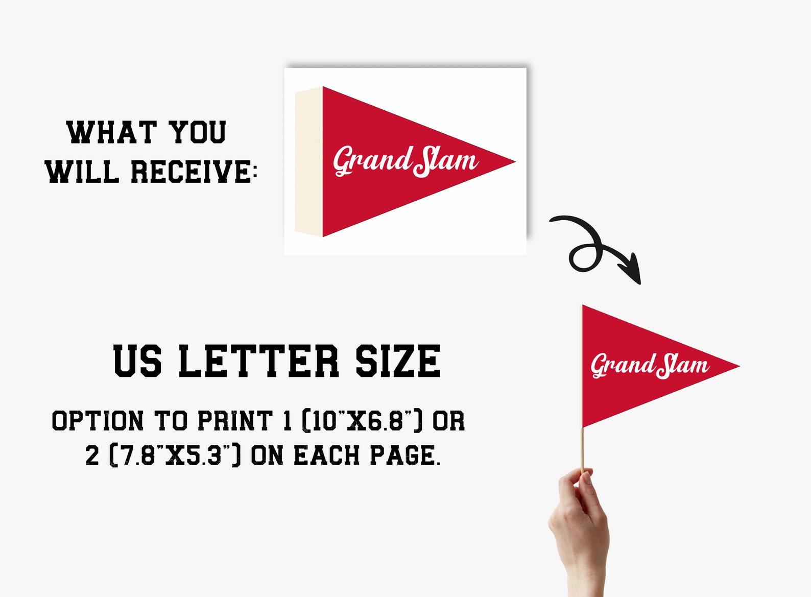 Baseball Pennant Flags, Printable DIY Sports Pennant, Baseball Birthday ...