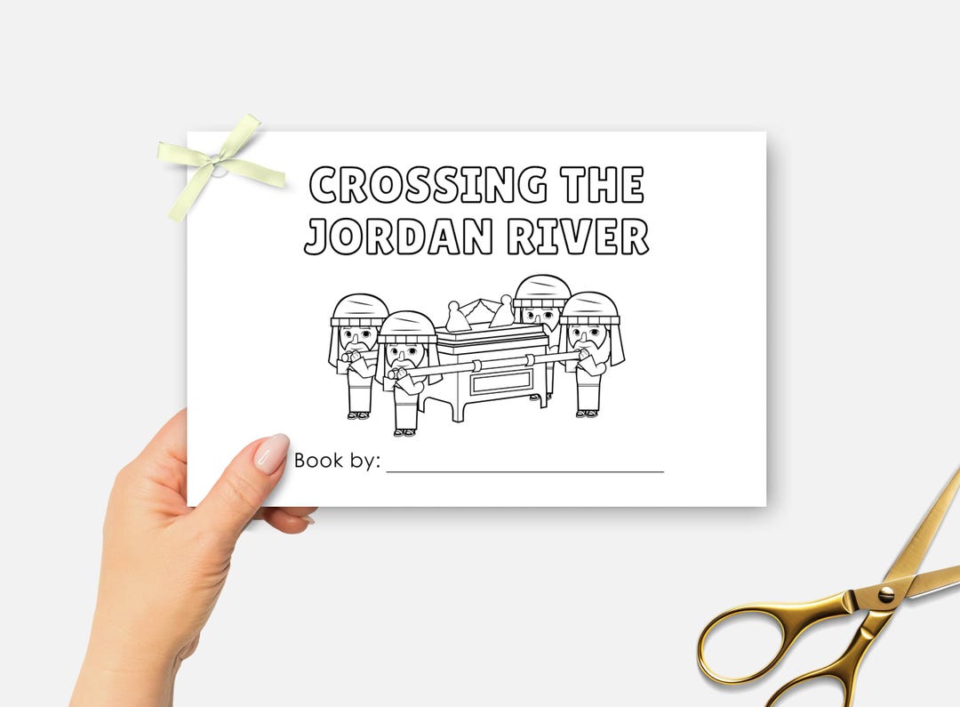 Crossing the Jordan River, Printable Mini Bible Book, Sunday School ...