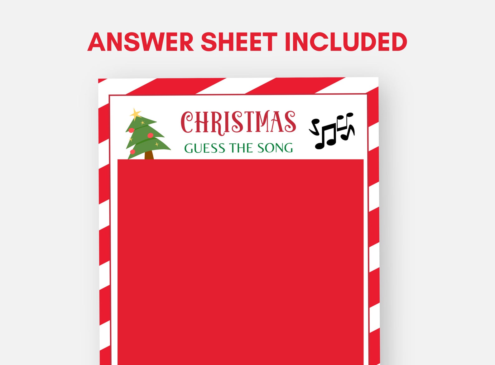 Christmas Song Game, Printable Holiday Activity, Fun Family Game Night ...