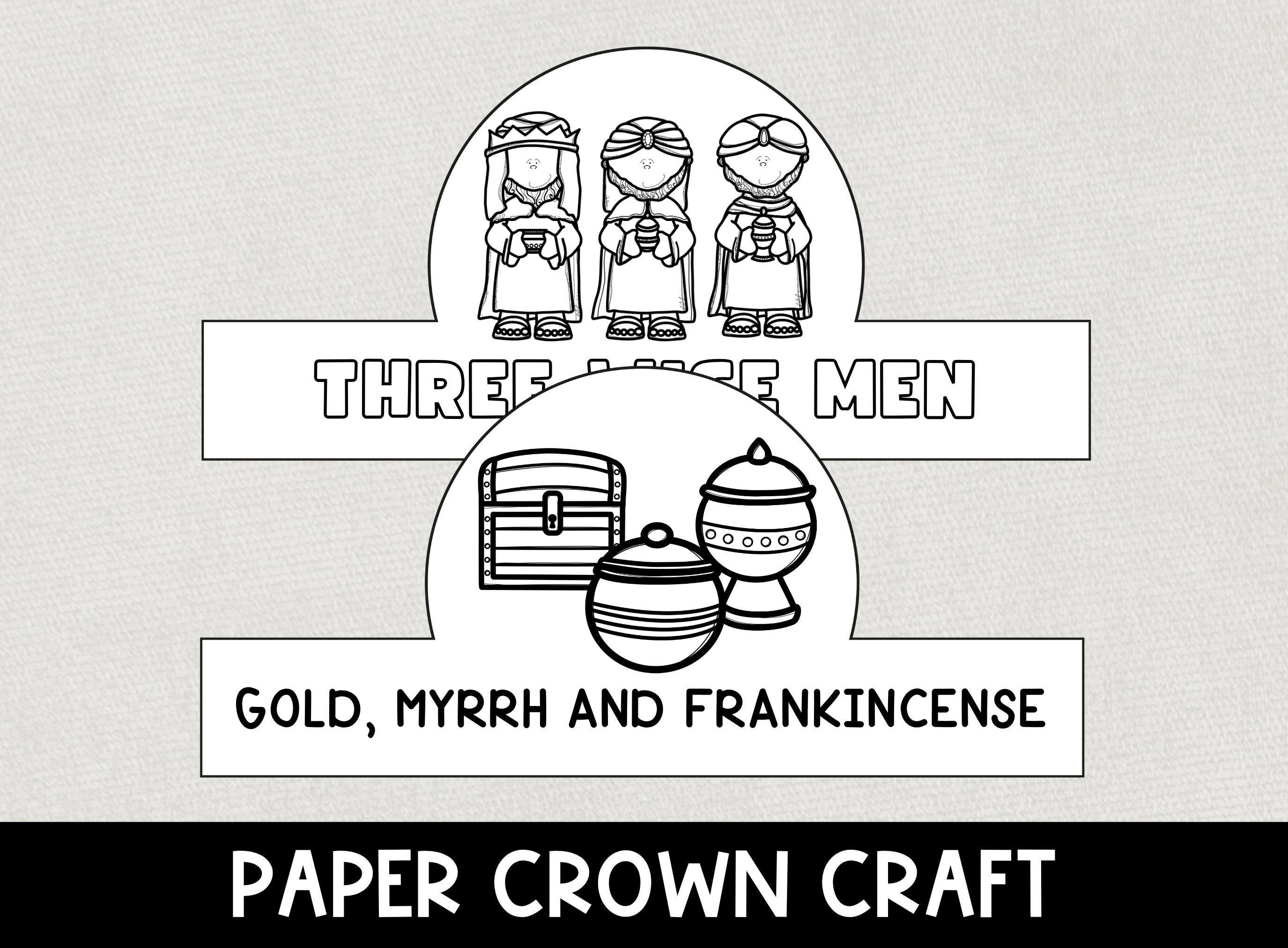 Three Wise Men Bible Crown, Printable 3 Kings Nativity Faith Headband ...