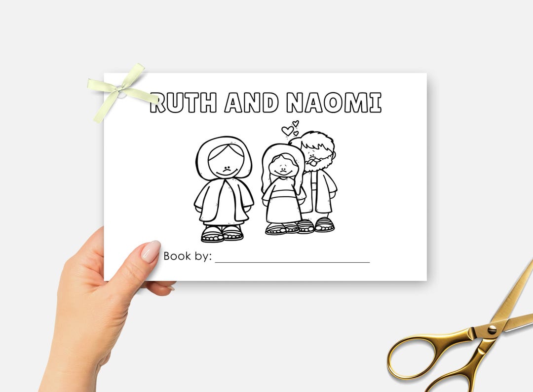 Ruth and Boaz, Ruth and Naomi, Printable Mini Bible Book, Sunday School ...