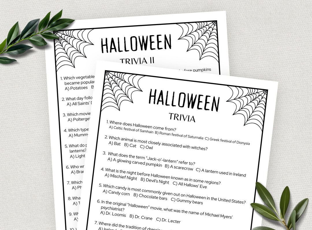 Halloween Trivia, Spooky Trivia Questions, Ice Breaker Activity, Teen ...
