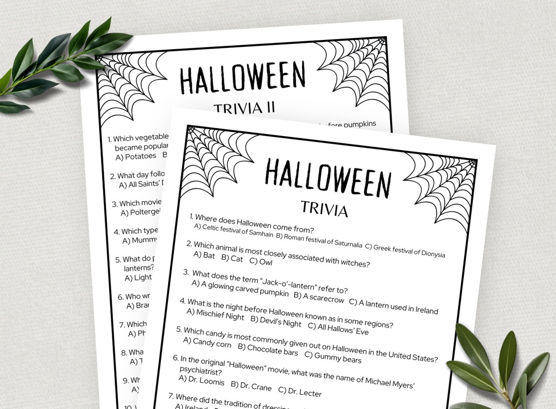 Halloween Trivia, Spooky Trivia Questions, Ice Breaker Activity, Teen ...