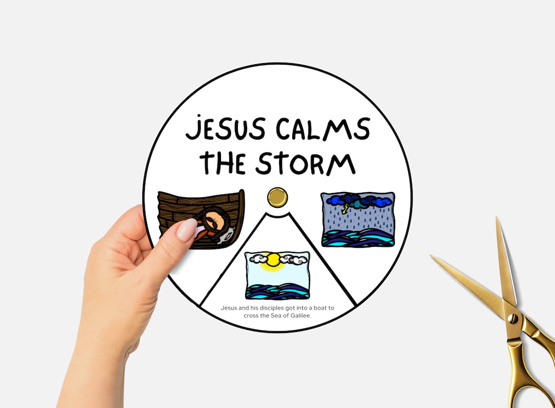 Jesus Calms the Storm, Miracles of Jesus, Printable Bible Coloring ...