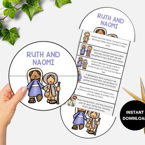 The Story of Ruth and Naomi, Folding Surprise Bible Craft Printable ...