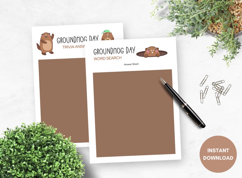 8 Printable Groundhog Day Games, Fun Groundhog Activities for Kids and ...