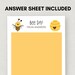 Bee Day Trivia, Fun Printable Party Game for Kids and Adults, Trivia ...