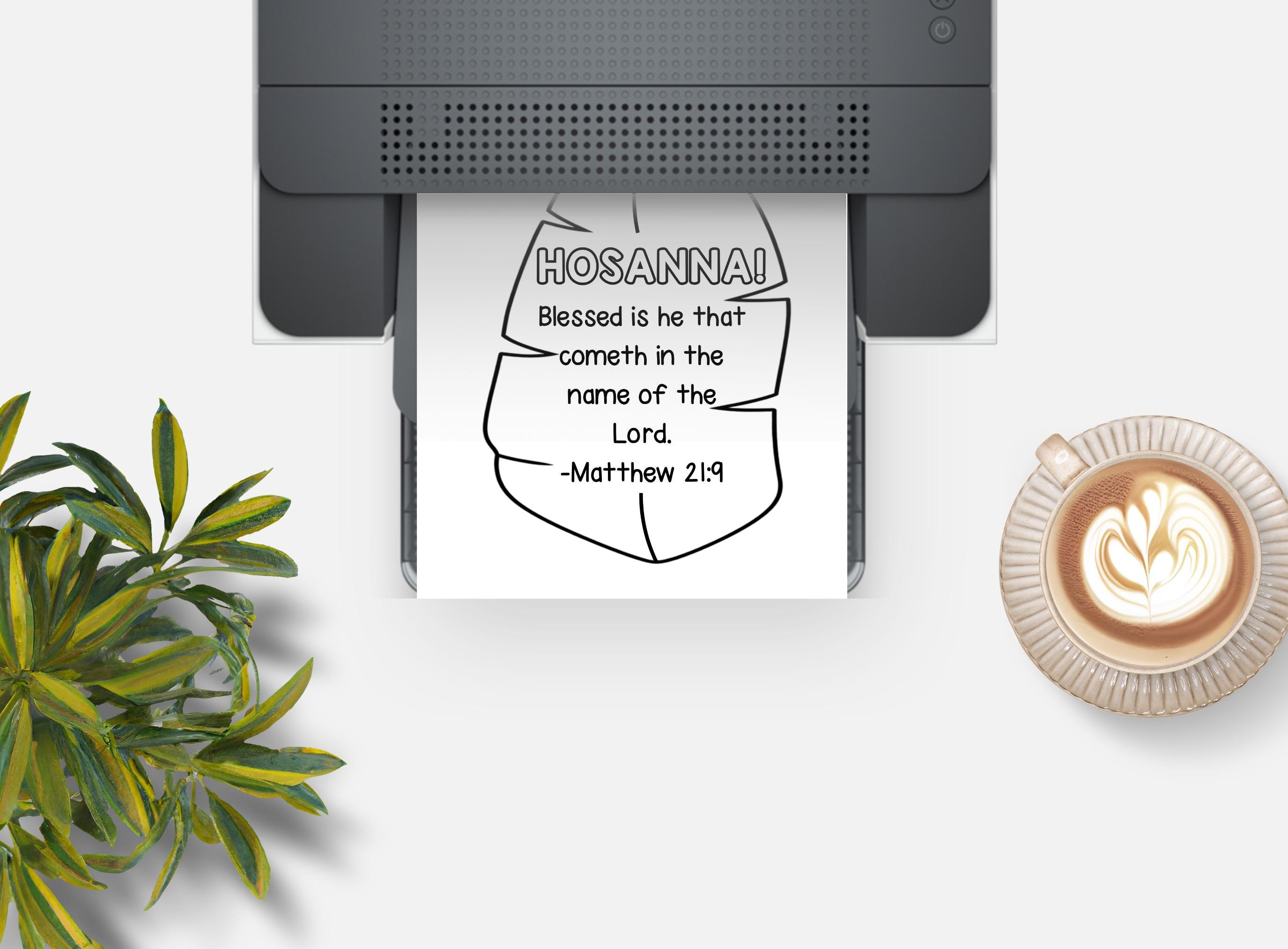 Palm Sunday, Printable Hosanna Bible Craft, Easy Holy Week Craft ...