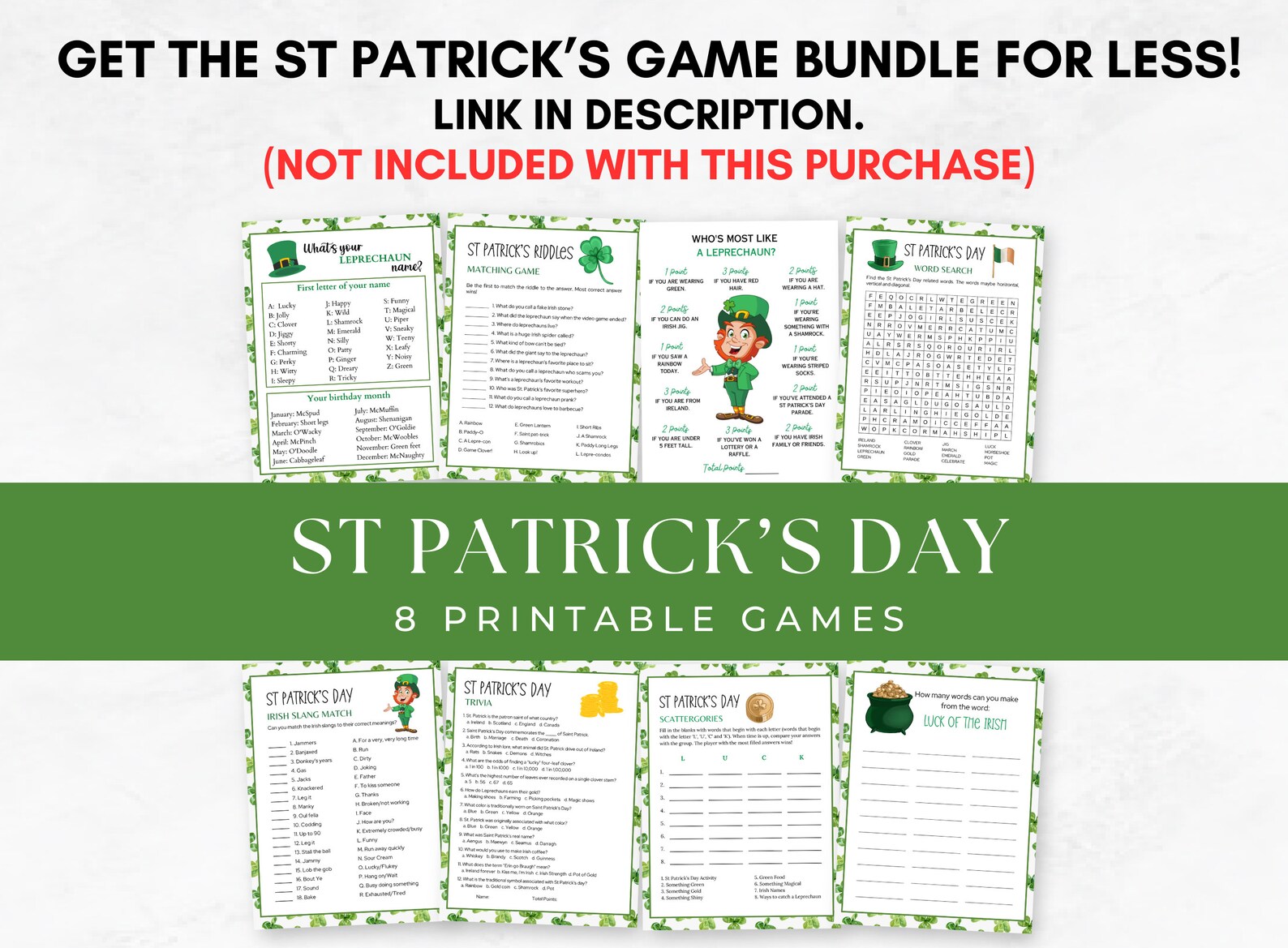 Who is Most Like a Leprechaun, Fun St Paddys Activity for Kids and ...