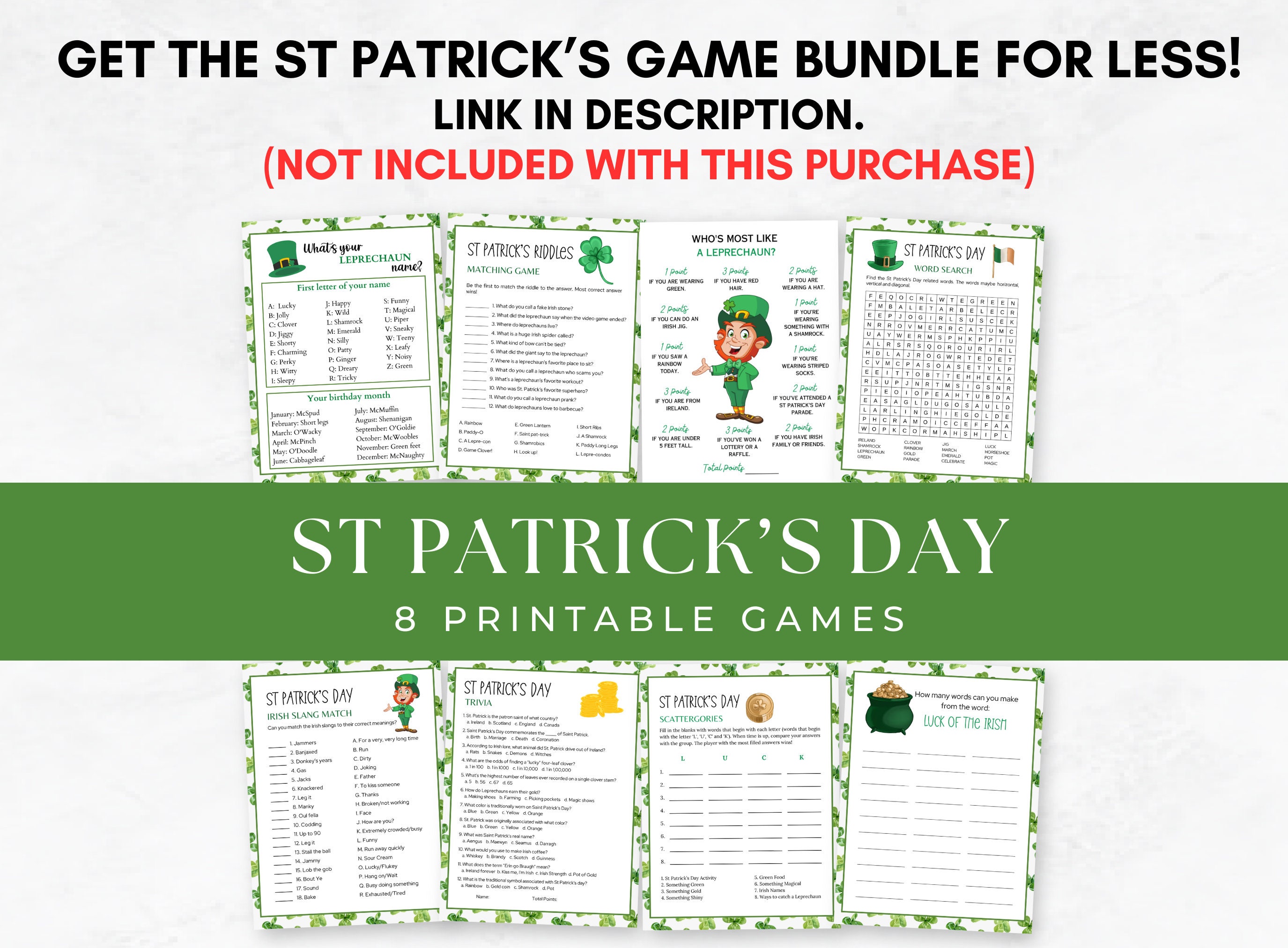 Who is Most Like a Leprechaun, Fun St Paddys Activity for Kids and ...