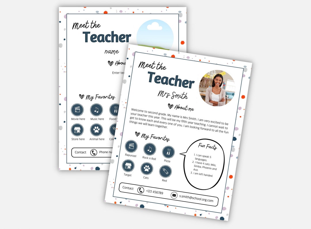 Meet the Teacher, Editable Meet the Teacher Template, School Newsletter ...