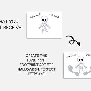 Halloween Handprint Art, Skeleton Printable Baby Handprint Craft ...