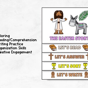 Easter Bible Story Craft, Printable Bible Flipbook, Sunday School Craft ...