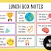Printable Lunch Box Notes, Lunch Box Notes, Lunch Box Notes for Kids ...