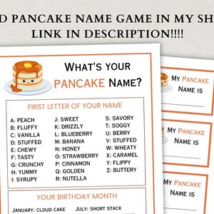 Printable Pancake Riddles, Birthday Party Game, Icebreaker, Slumber ...