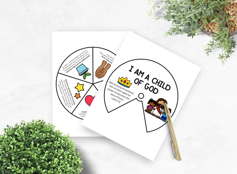 Child of God, Identity in Christ Bible Coloring Wheel, Sunday School ...