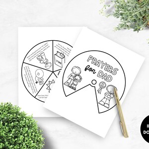 Prayers for Dad, Father's Day Bible Craft, Printable Christian Coloring ...