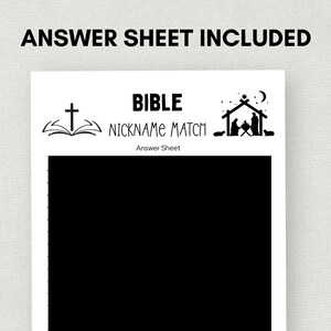 Printable Bible Nickname Matching Game, Bible Games, Fun Christian ...