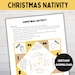 Christmas Nativity Bible Story Activity, Sunday School Craft, Birth of ...