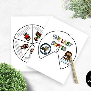 The Last Supper, Printable Passover Coloring Wheel, Easter Holy Week ...