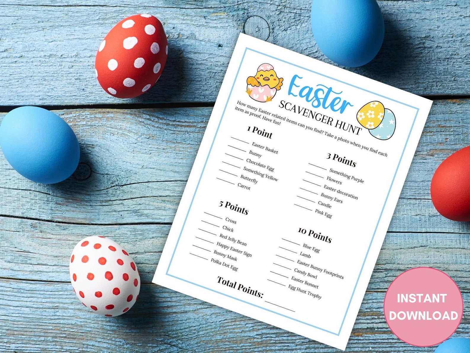 Easter Scavenger Hunt, Kids Scavenger Hunt, Easter S'cavenger Hunt for ...