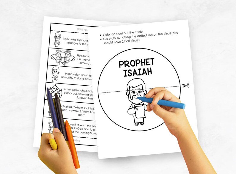 Prophet Isaiah, Folding Surprise Bible Craft Printable, Kids Bible ...