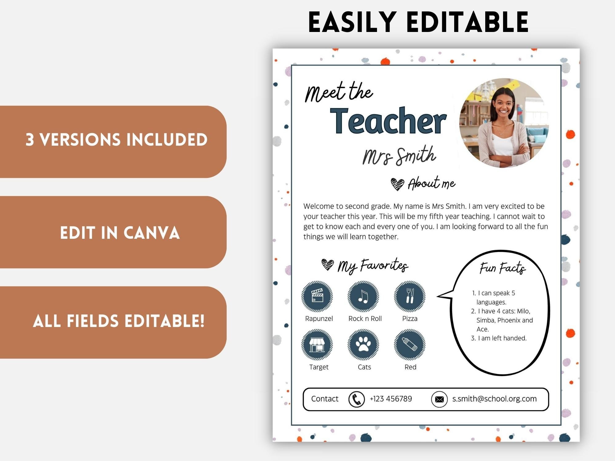 Meet the Teacher, Editable Meet the Teacher Template, School Newsletter ...