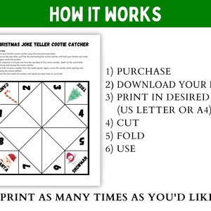 Christmas Joke Teller, Printable Xmas Cootie Catcher, Fortune Teller ...