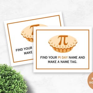 What's Your Pi Day Name, Pi Day Game, Fun Pi Day Activity for Kids and Adults, Pi Day Party ...