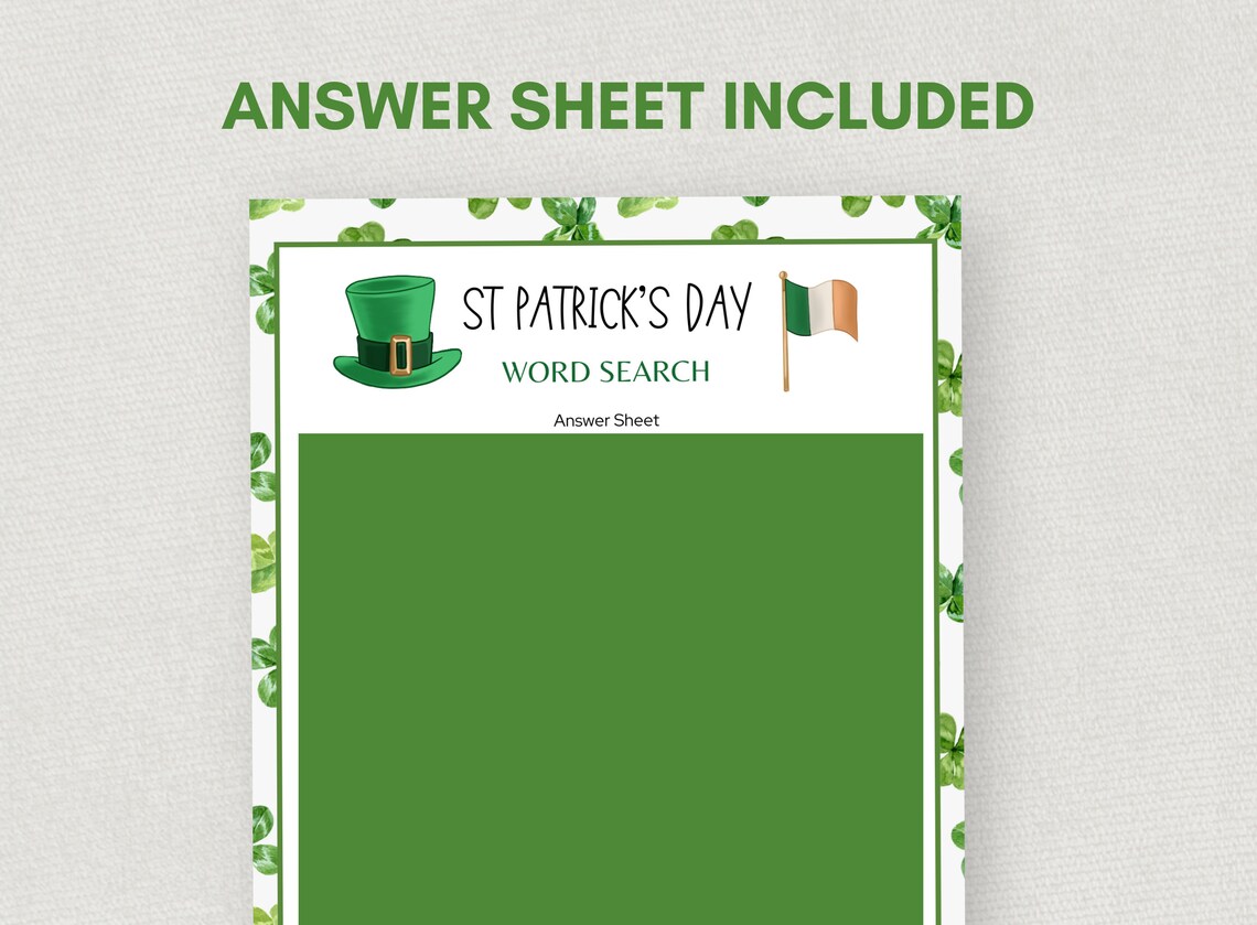 St Patricks Day Riddles, Fun St Paddys Activity for Kids and Adults, St ...
