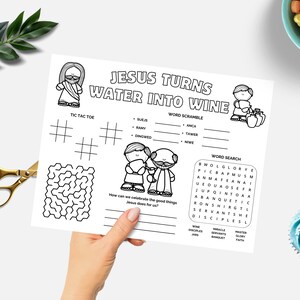 Jesus Turns Water Into Wine, Miracles of Jesus, Printable Bible ...