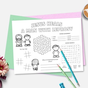 Jesus Heals a Man With Leprosy, Miracles of Jesus, Printable Bible ...