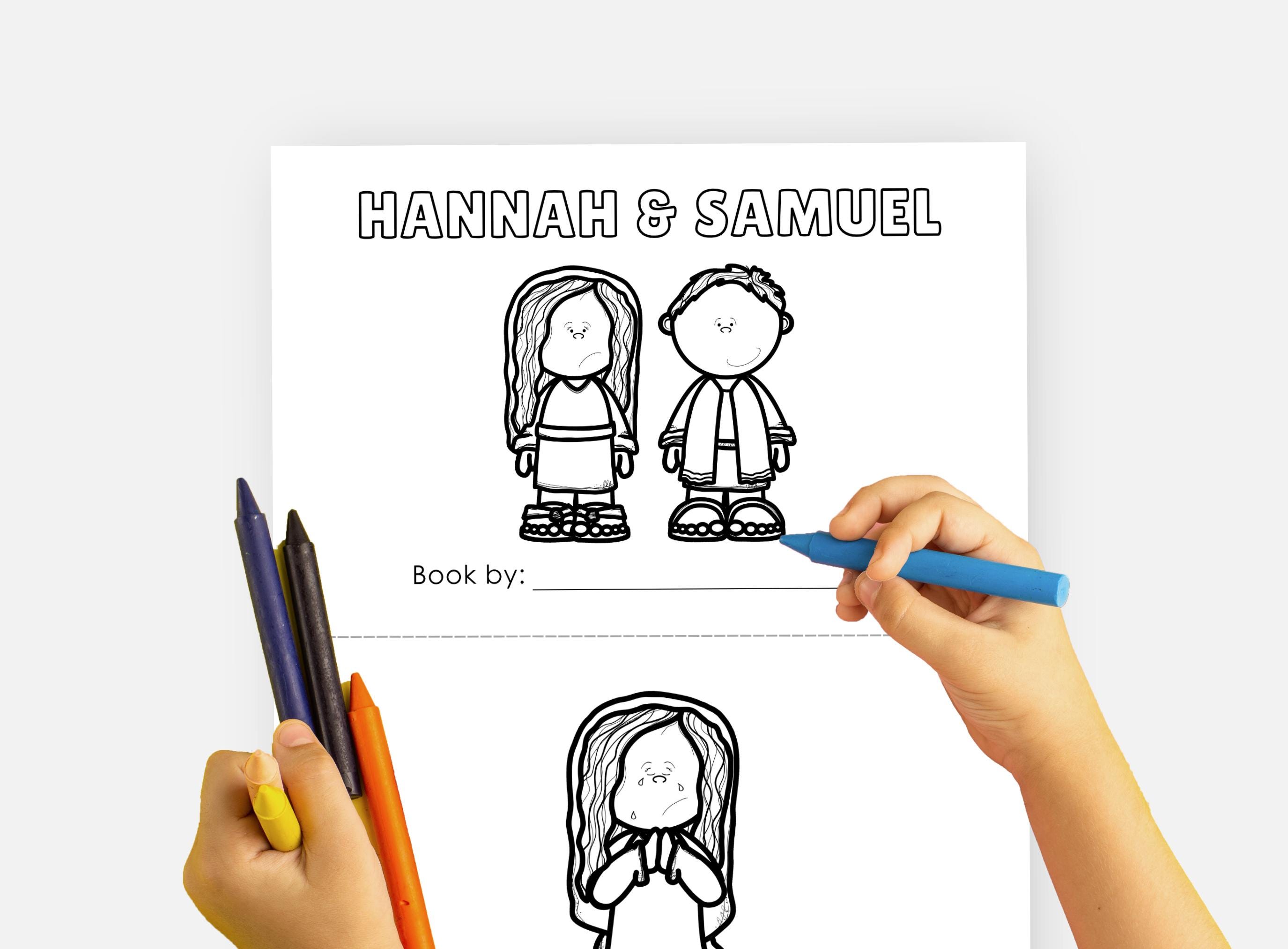 Hannah and Samuel, Printable Mini Bible Book, Hannah's Prayer Sunday ...