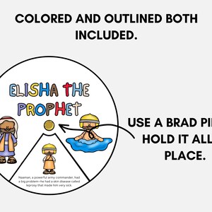Elisha the Prophet, Printable Bible Coloring Wheel, Sunday School Craft ...