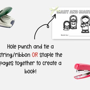 Mary and Martha, Printable Mini Bible Book, Sunday School Craft, Kids ...