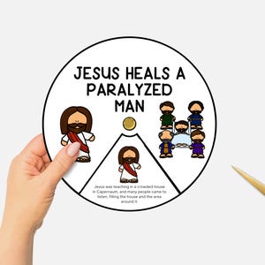 Jesus Heals a Paralyzed Man, Miracles of Jesus, Printable Bible ...