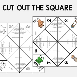 The Ten Plagues of Egypt, Moses Bible Story Cootie Catcher, Printable ...
