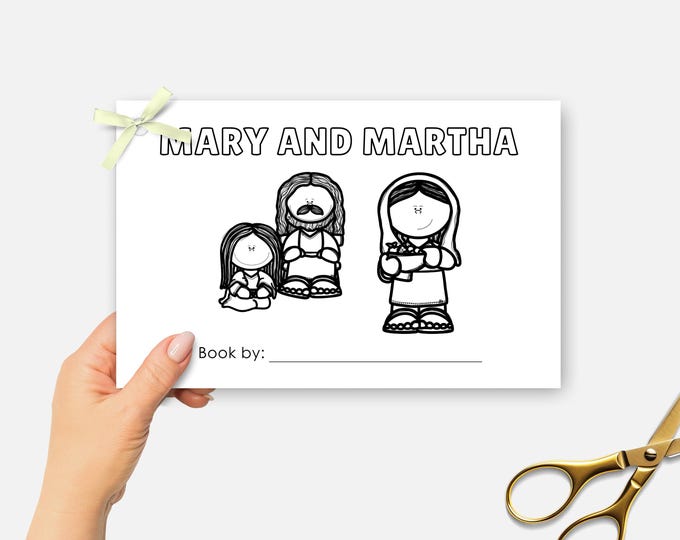 Mary and Martha, Martha and Mary Jesus, Preschool Bible Activities ...