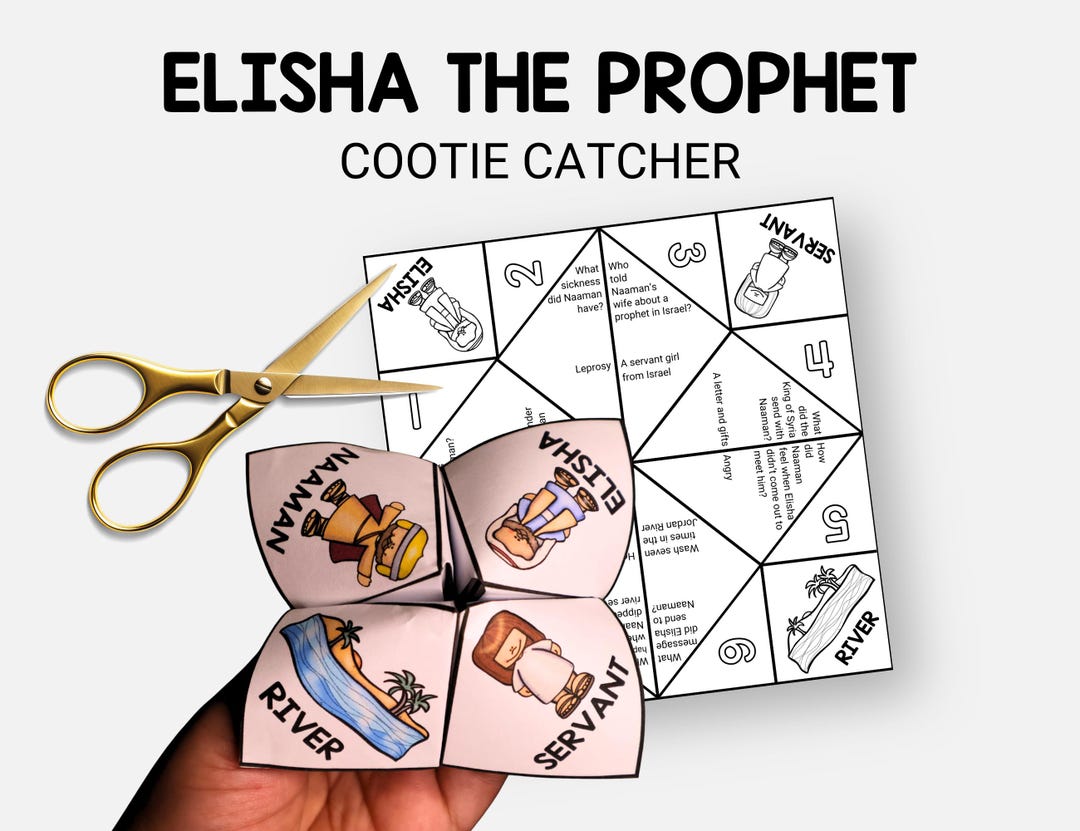 Elisha the Prophet, Printable Cootie Catcher, Sunday School Craft for ...