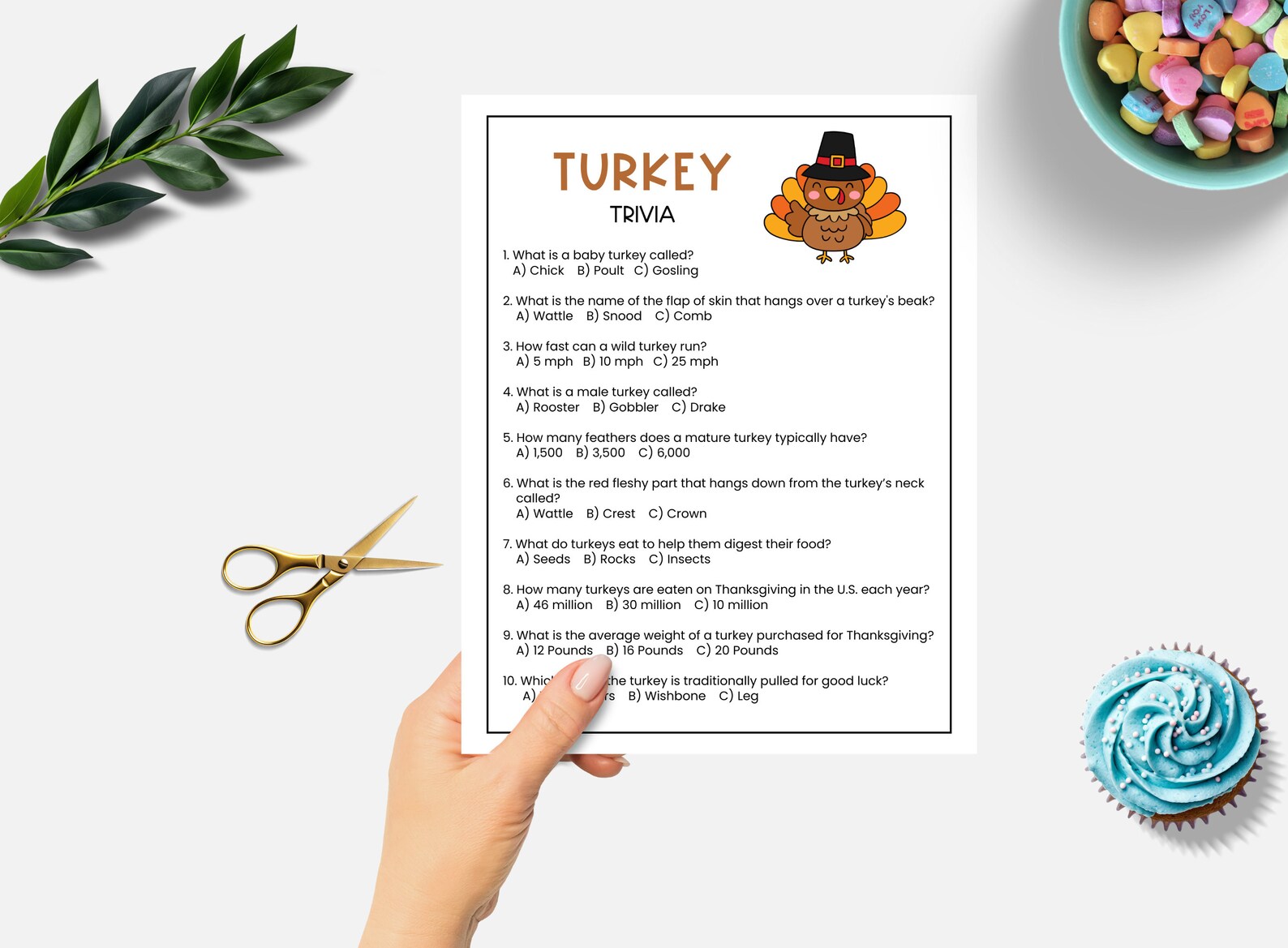 Turkey Trivia, Printable Thanksgiving Trivia Game, Turkey Day Trivia ...