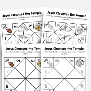 Jesus Cleanses the Temple, Printable Cootie Catcher, Sunday School ...