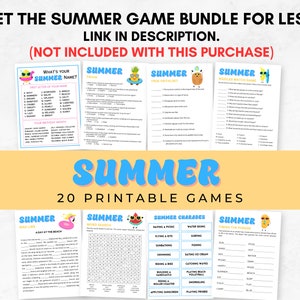 Whats Your Summer Name, Summer Birthday Party Game for Kids and Adults ...