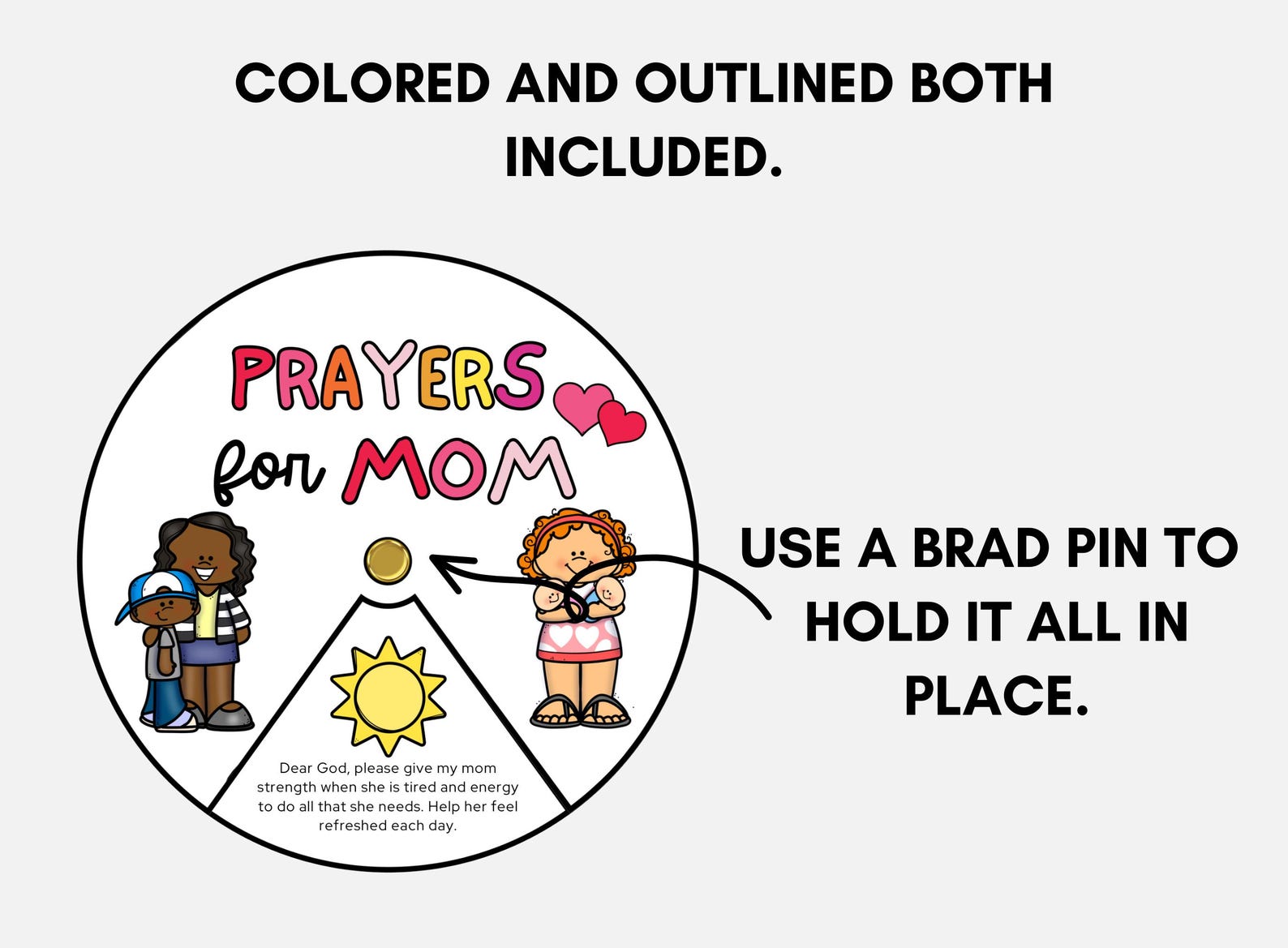 Prayers for Mom/mum, Mother's Day Bible Craft, Printable Christian ...