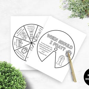 When Should I Pray, Printable Prayer Bible Lesson Coloring Wheel, Teach ...