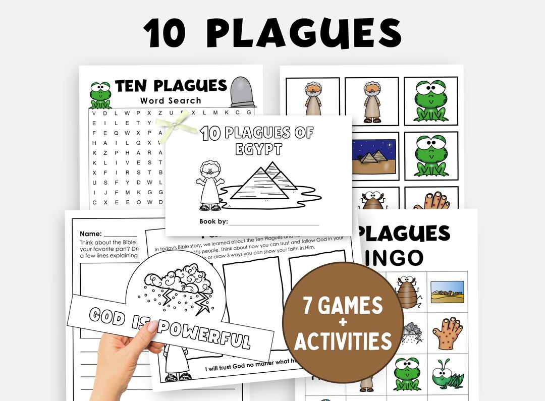 The 10 Plagues of Egypt, Moses Bible Lesson, VBS Activity Pack, Exodus ...