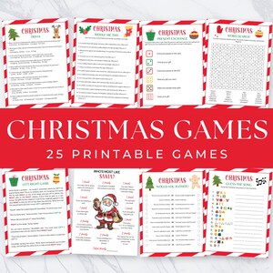 25 Christmas Games Bundle, Printable Holiday Icebreaker Activities for ...
