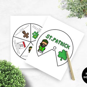 St Patrick, Printable Christian Bible Coloring Wheel, Sunday School ...