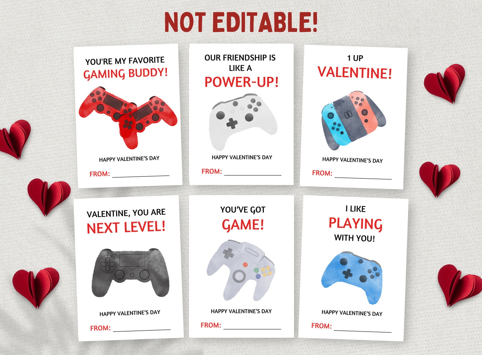 Gaming Valentines Printable, Video Game Valentines, Fun Gamer Valentine ...
