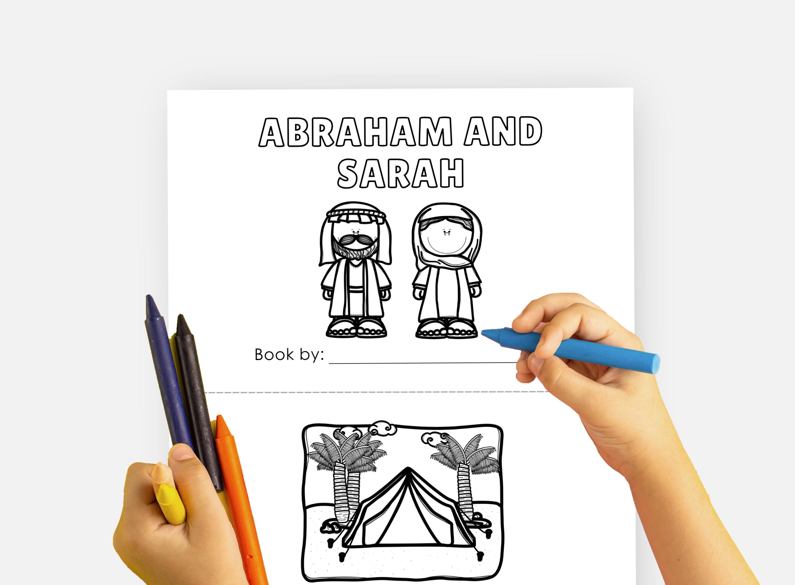Abraham and Sarah, Printable Mini Bible Book, Sunday School Craft ...